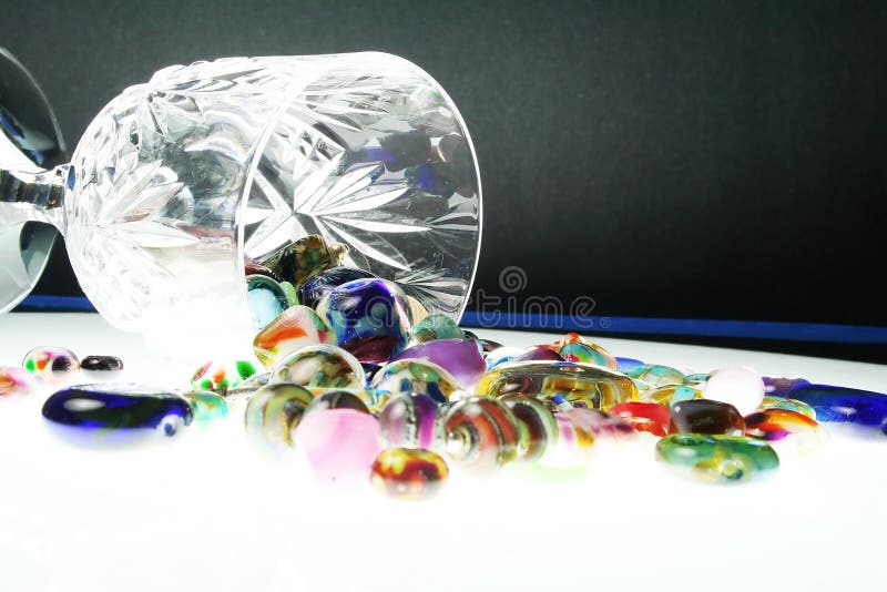 A Bunch of Glass Beads Spilled Out Stock Photo - Image of breakable ...