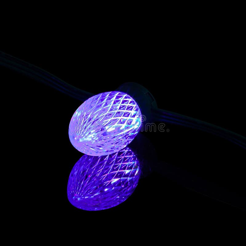 Bunch of Glowing LED Christmas Lights on Black Background Stock Photo ...