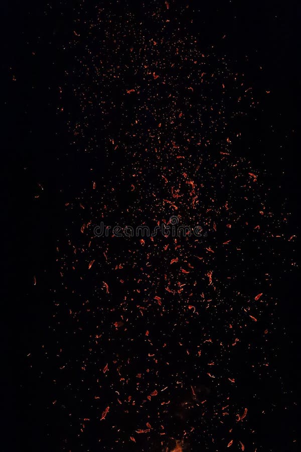 Bunch of Golden Fire Sparks at the Night Stock Photo - Image of camp ...