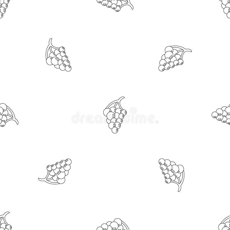 Bunch Grape Pattern Seamless Vector Stock Vector - Illustration of ...