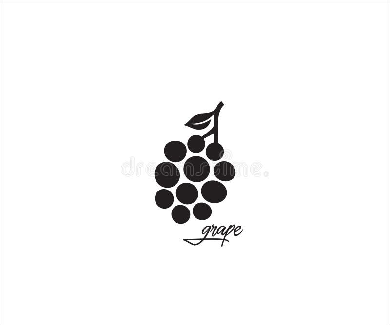 Grape Simple Art Geometric Illustration Stock Vector - Illustration of ...