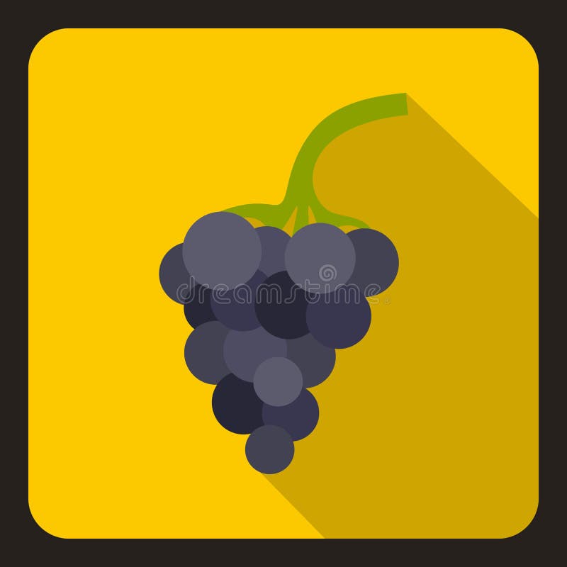 Bunch of Grapes Icon, Cartoon Style Stock Vector - Illustration of ...
