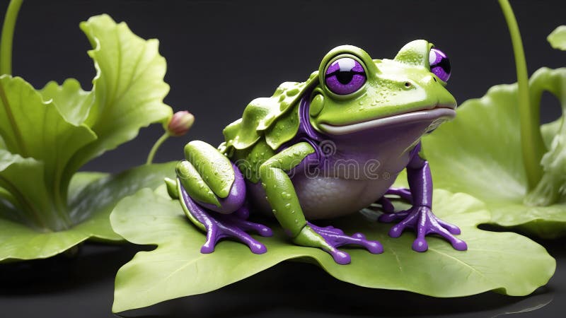 A Bunch of Grapes Transformed into a Frog with Ai Generated Stock ...
