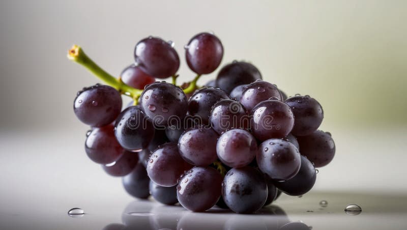 A Bunch of Grapes with Water Droplets on Them. Stock Photo - Image of ...