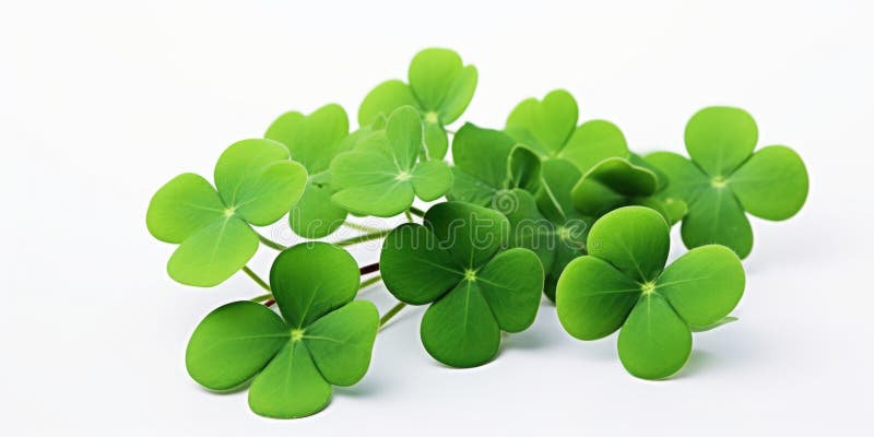 A Bunch of Green Clovers are Arranged in a Row Stock Illustration ...