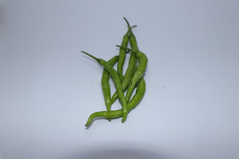 Bunch of Green Color Chilli Used in Indian Cooking Stock Image - Image ...