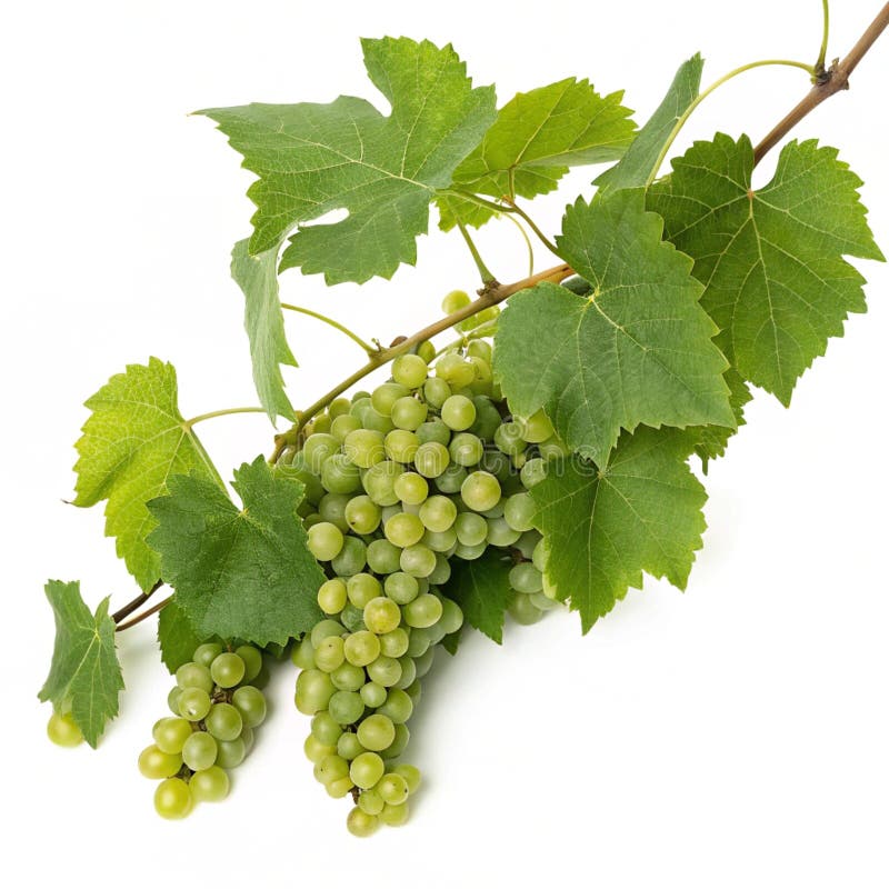 A Bunch of Green Grape Trees with Leaves and Green Grapes are Hanging ...