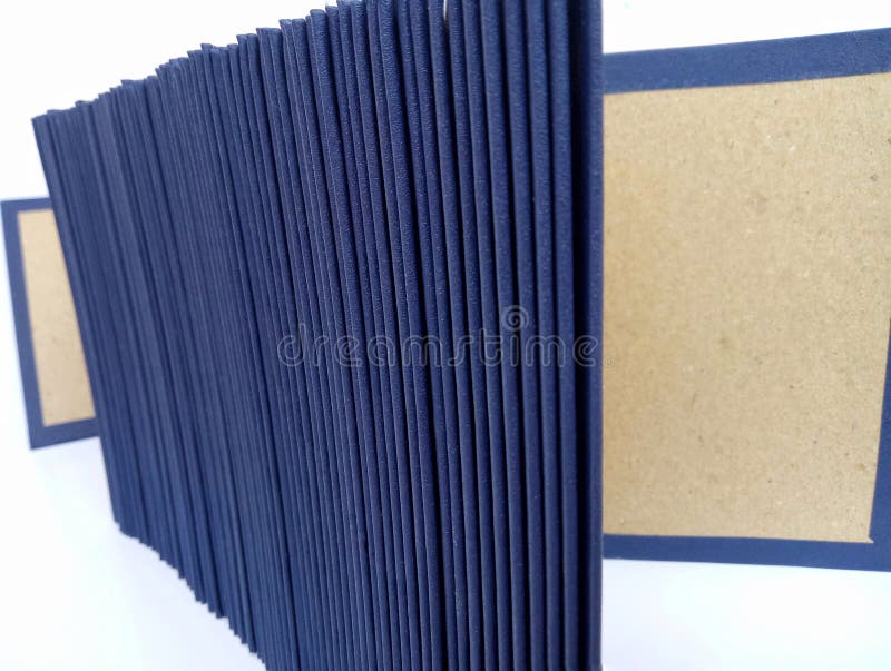 A Bunch Of Hard Covers In Blue For Book Binding Material Stock Image ...