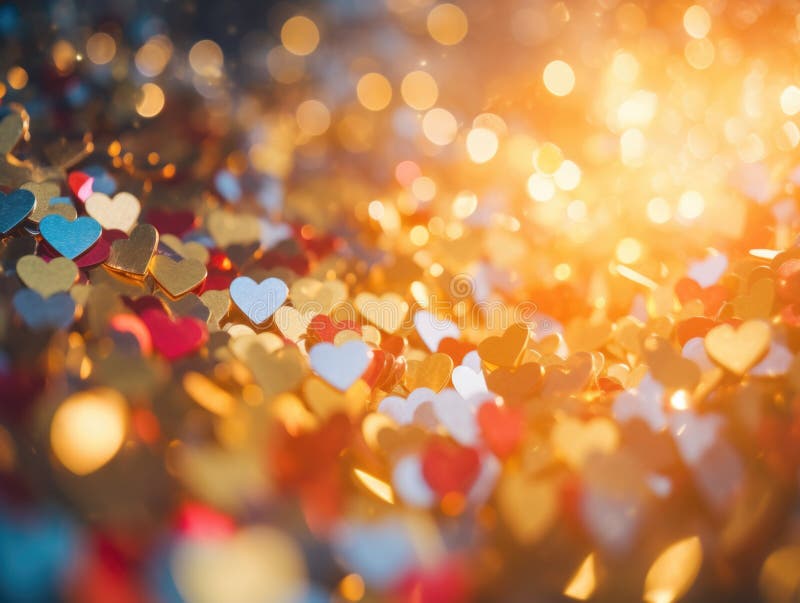 A Bunch of Hearts that are on a Table Stock Illustration - Illustration ...