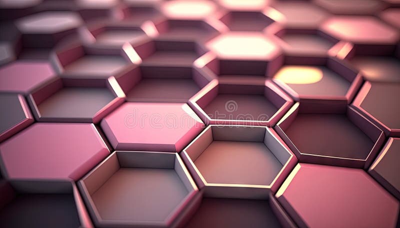 A Bunch of Hexagons that are All Different Colors Stock Illustration ...