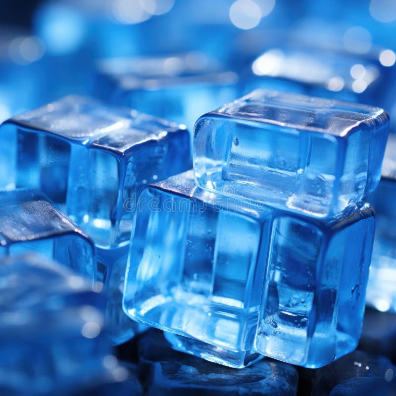 A Bunch of Ice Cubes Sitting on Top of a Table. Generative AI Image ...