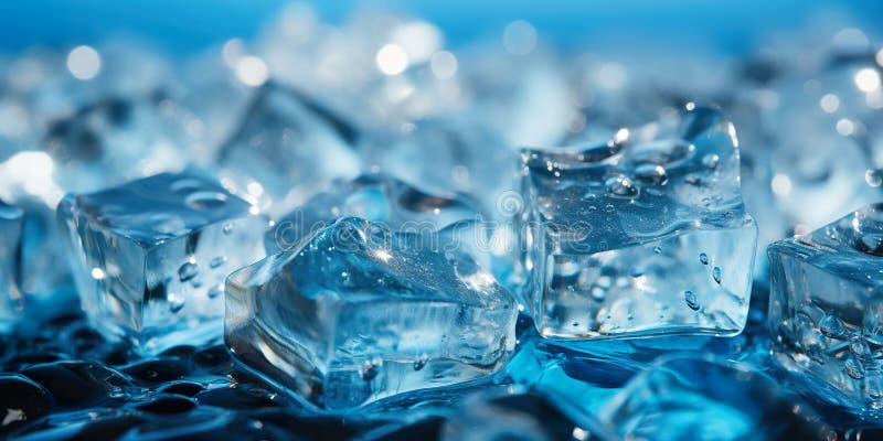 Bunch Ice Cubes Sitting Top Table Stock Photos - Free & Royalty-Free ...