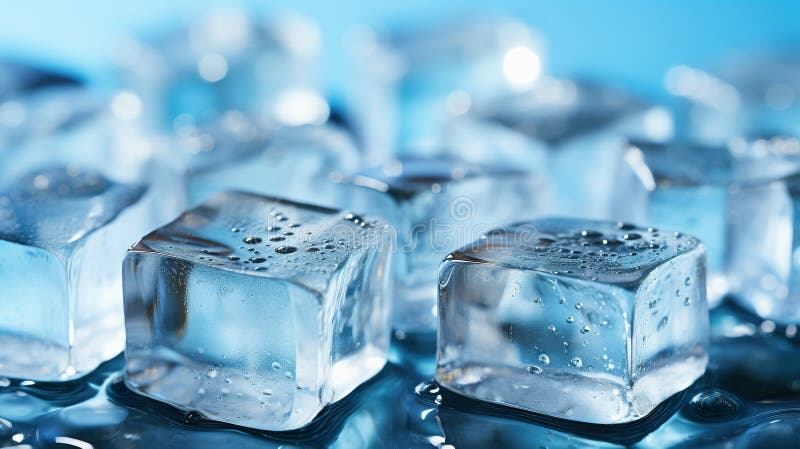 A Bunch of Ice Cubes Sitting on Top of a Table. Generative AI Image ...