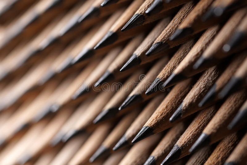 Bunch of Identical Sharp Graphite Pencils Stock Image - Image of ...