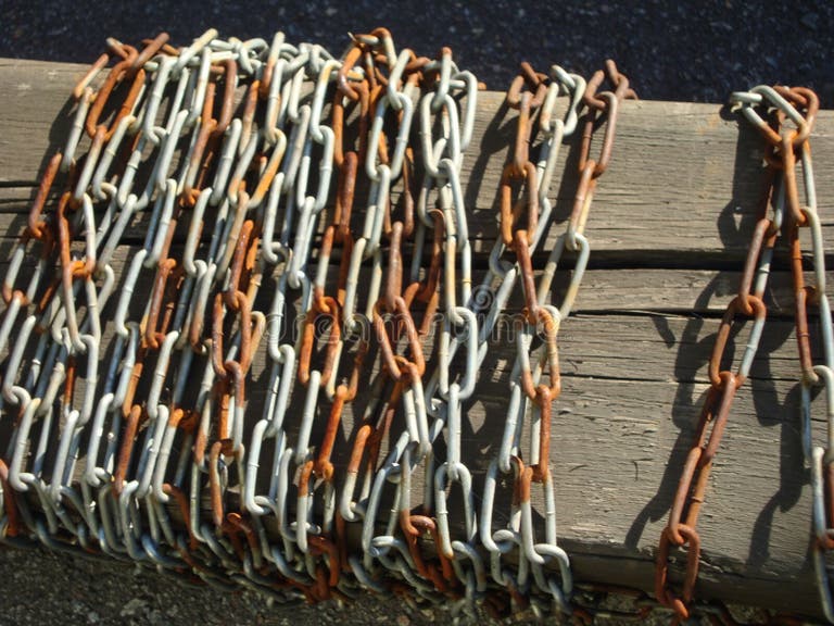 The bunch of iron chains stock photo. Image of vehicle - 231816648