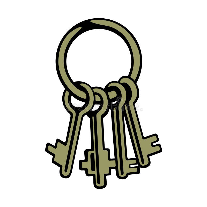 Vector Four Keys Ring Stock Illustrations – 8 Vector Four Keys Ring ...