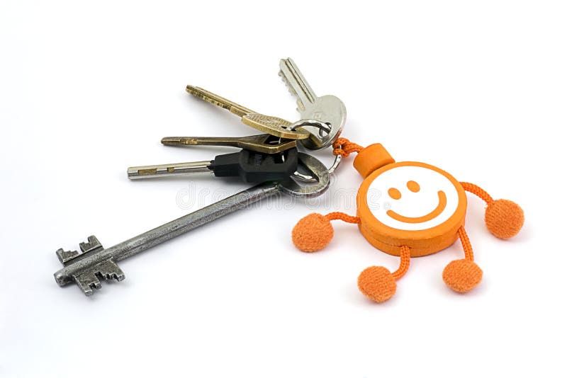 Smiley Face Keyring stock photo. Image of bunch, trousers - 439392