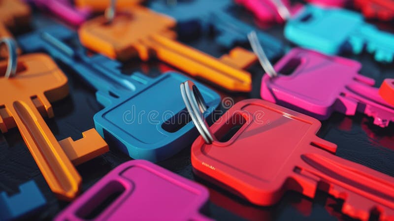 A Bunch of Keys Laid on Top of Each Other. Ideal for Security and ...