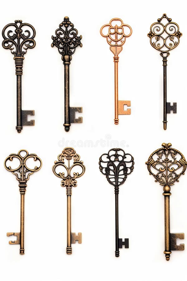 Bunch of Keys that are Sitting on Table Together,. Generative AI Stock ...