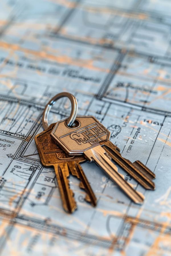 Bunch of Keys on Top of a Map, Perfect for Travel or Navigation ...