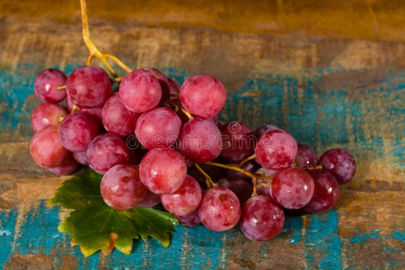 Bunch of Large Organic Table Grapes Red Globe Stock Image - Image of ...