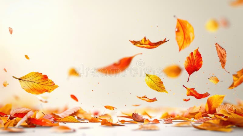 A Bunch of Leaves Flying through the Air Stock Image - Image of fall ...