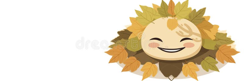 Bunch of Leaves in Form of Cheerful Smiley, White Background Isolate ...