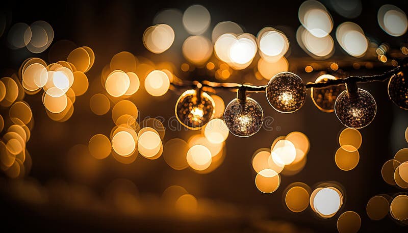 A Bunch of Lights that are on a String of Lights Stock Illustration ...