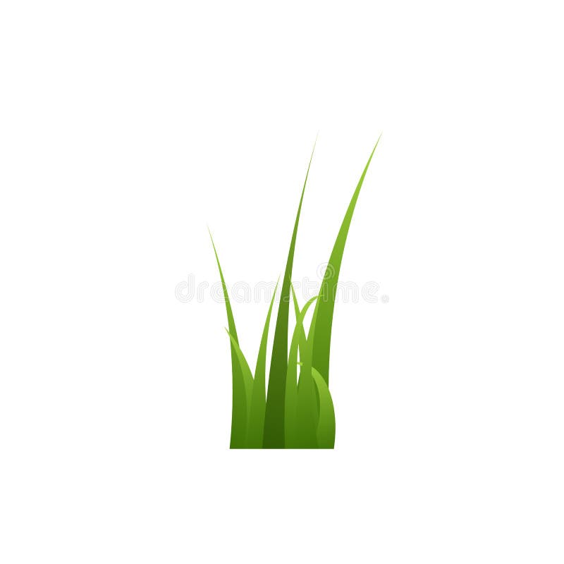 Bunch of Long Green Grass Flat Style, Vector Illustration Stock Vector ...