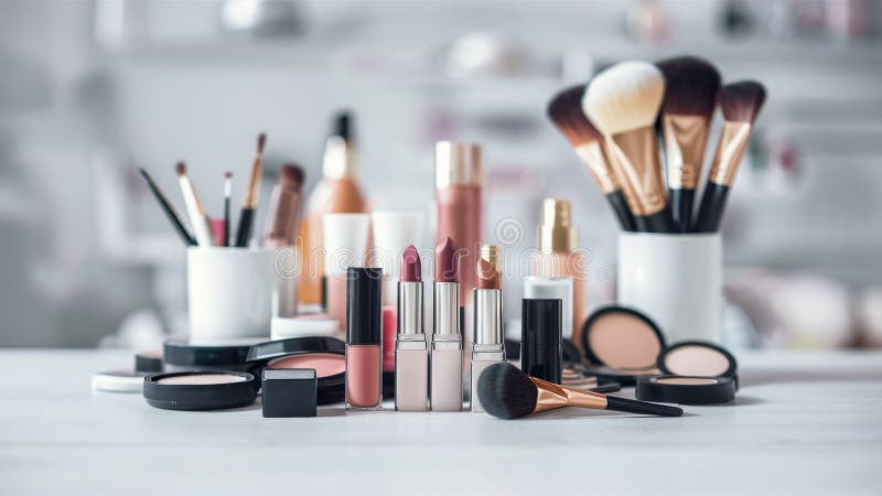 Bunch Makeup Cosmetics Sitting Table Ai Stock Photos - Free & Royalty ...