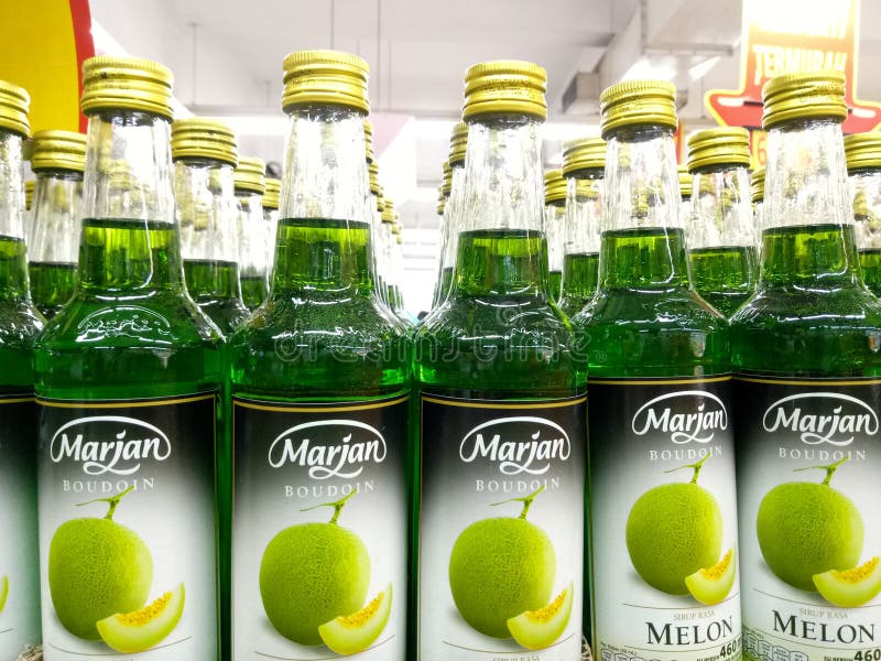 A Bunch of Marjan Syrup with Melon Flavor. Editorial Photography ...