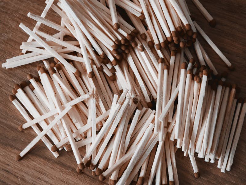 A Bunch of Matches, a Close-up Shot Stock Image - Image of horizontal ...