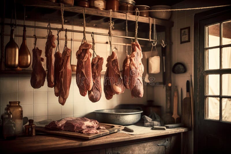 Hanging Meat Stock Illustrations – 920 Hanging Meat Stock Illustrations ...