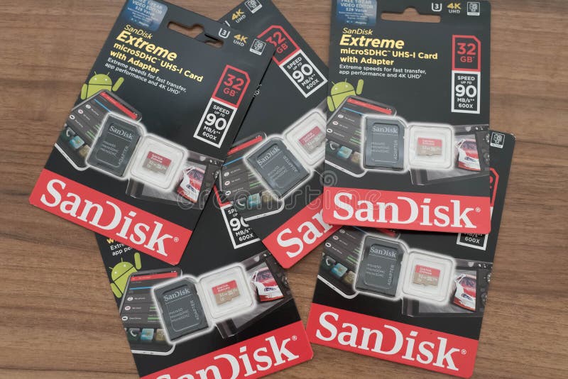 Bunch of Memory Cards Put on Brown Table Editorial Photo - Image of ...