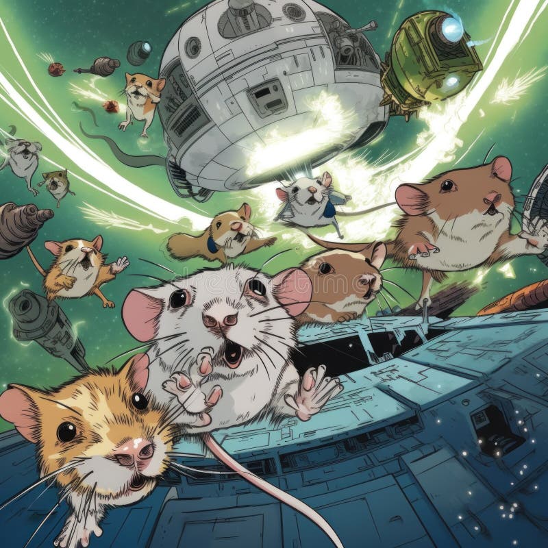 A Bunch of Mice that are Flying in the Air. Generative AI Image. Stock ...
