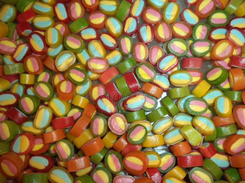 A Bunch of Multi-colored Sweet Mini Candy Stock Image - Image of ...
