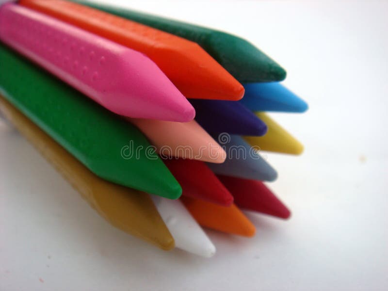 Bunch of Multiple Crayon Color Stock Image - Image of education ...