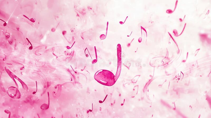 A Bunch of Musical Notes Flying through the Air Stock Photo - Image of ...