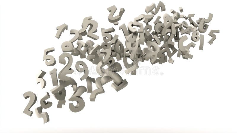 A Bunch of Numbers are Scattered All Over the Image Stock Illustration ...