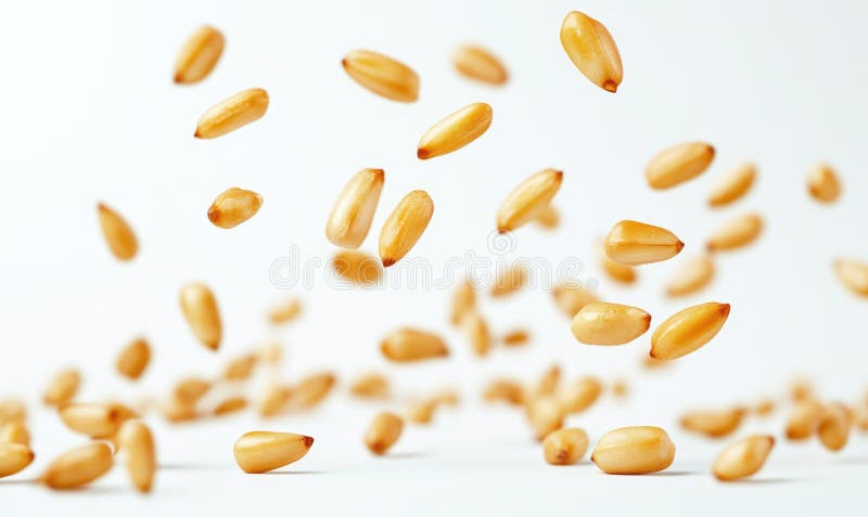 A Bunch of Nuts are Flying through the Air Stock Illustration ...