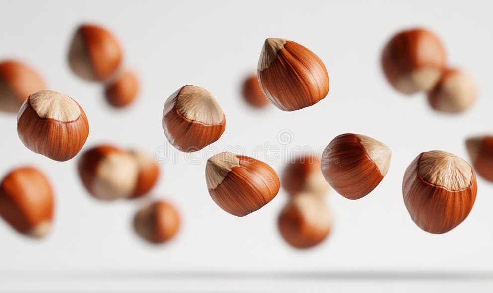 A Bunch of Nuts are Flying through the Air Stock Illustration ...