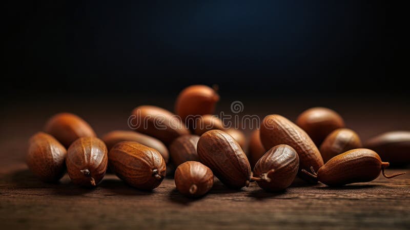 A Bunch of Nuts are Sitting on a Table with Some Shells, AI Stock Image ...