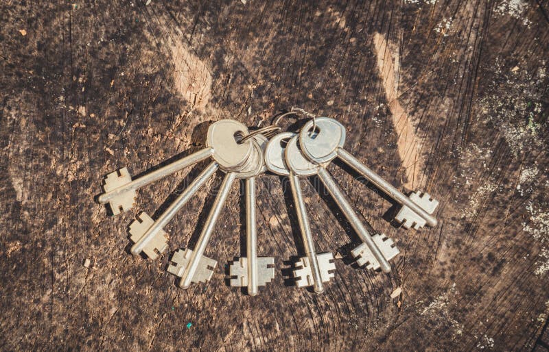 A Bunch of Old-fashioned Keys Stock Photo - Image of answer, lock: 58233190