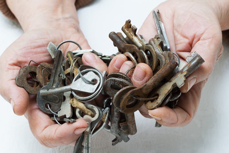 Rusty Bunch of Keys stock image. Image of close, isolated - 2724725