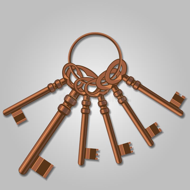 Golden key in keyhole stock illustration. Illustration of safety - 22840835