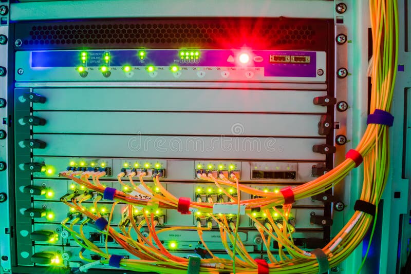 The Central Router with a Plurality of Optical Cables in Datacenter ...