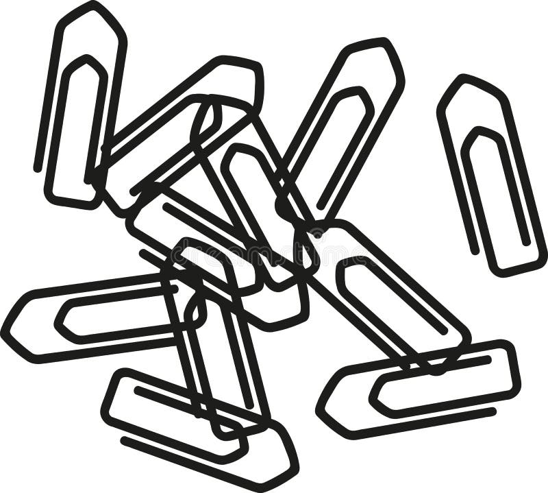 Bunch of paper clips stock vector. Illustration of business - 107101604