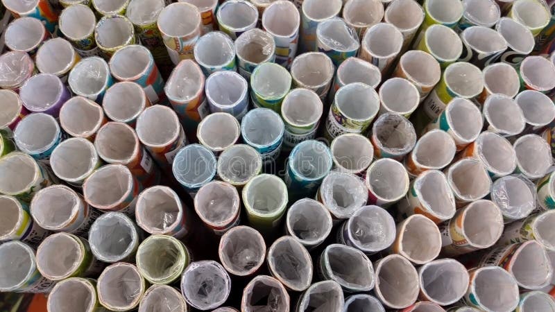 A Bunch of Patterned Paper Rolls Stock Photo - Image of wrapping, page ...