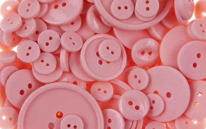 Peach Sewing Buttons Isolated on White Stock Image - Image of closeup ...