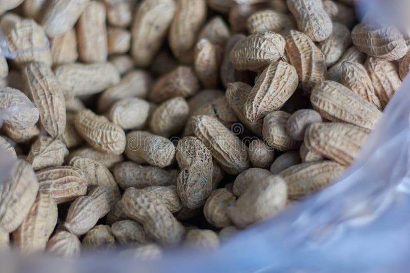 A Bunch of Peanuts in a Bag Stock Photo - Image of white, peanuts ...